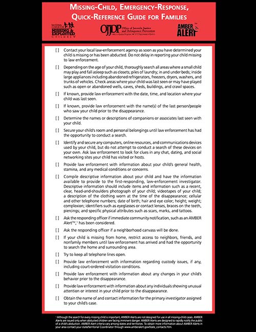 NCMEC Reference Guide for Families