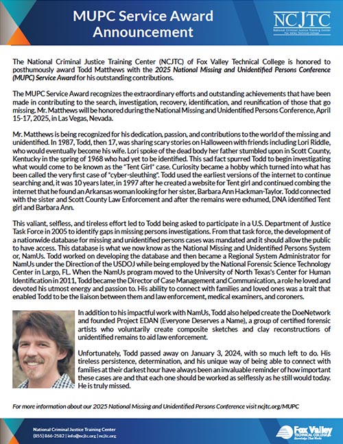 2025 MUPC Service Award Announcement